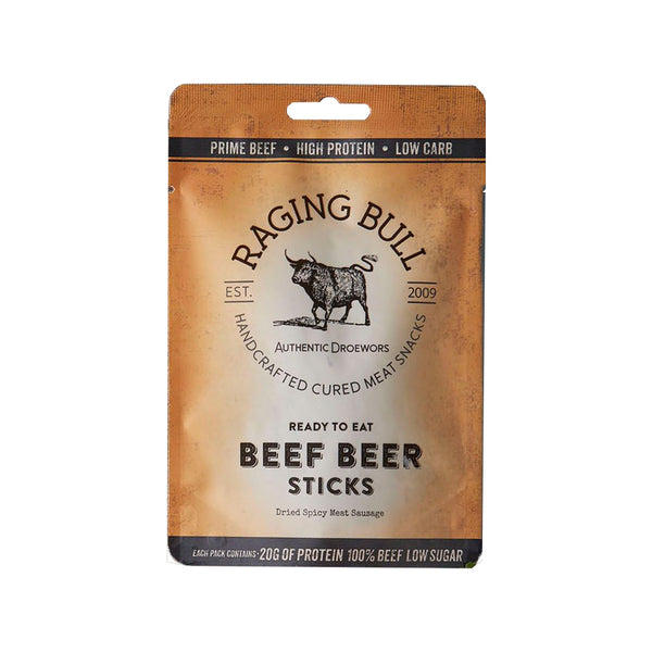 Raging Bull Original Beef Beer Droewors Sticks | Base Camp Food