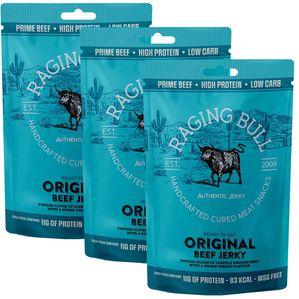 Raging Bull Beef Biltong 4 Pouches | Base Camp Food