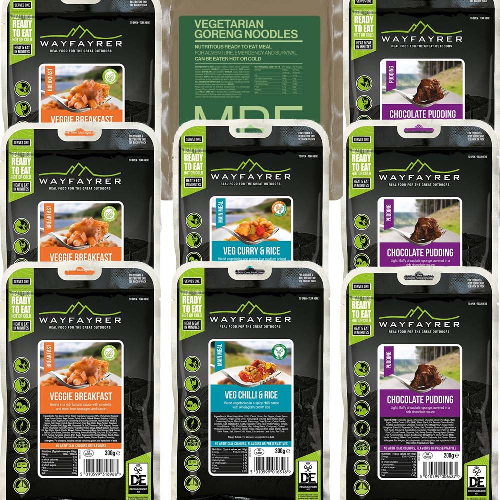 DofE Wet Expedition Food Ration Pack (Vegetarian) - Gold