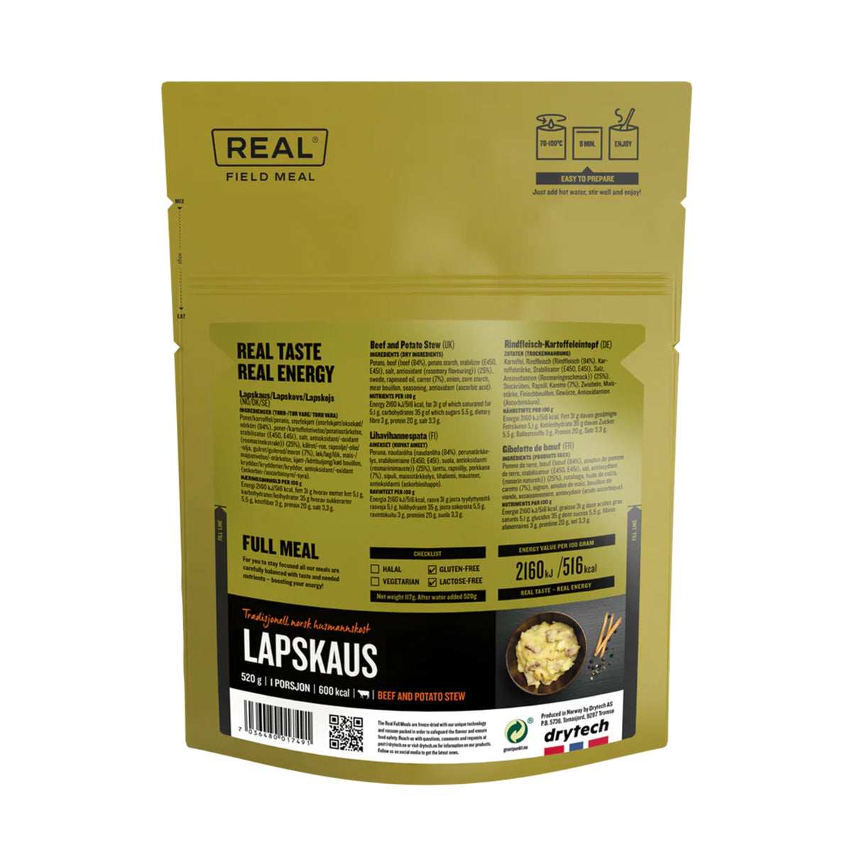 Real Turmat (Field Meal) Beef & Potato Casserole | Base Camp Food