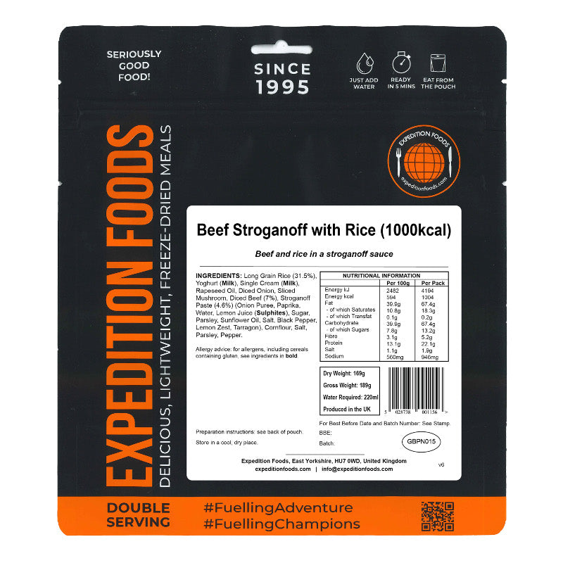 Expedition Foods Beef Stroganoff (1000 Kcal) | Base Camp Food