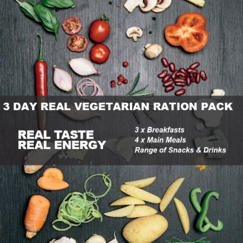 Real Turmat 3 Day Vegetarian Ration Pack | Base Camp Food